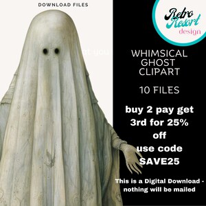 Whimsical Ghost Paper Doll | Fussy Cut | Collage Paper | Peculiar ...