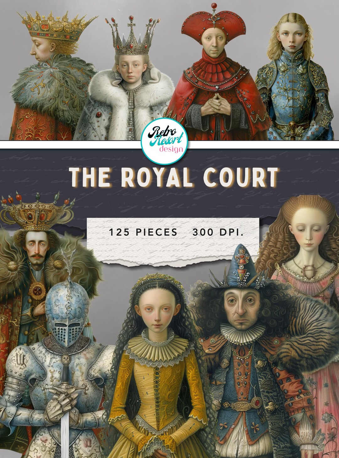 Royal Court Paper Doll Bundle, Medieval Ephemera (digital Download) - Etsy