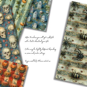 Vintage Halloween Distressed Digital Papers Decorative Halloween ...