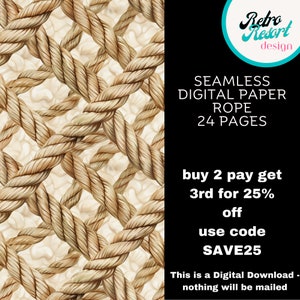 Rope Digital Paper Western Digital Paper Scrapbook Paper Texture Paper ...