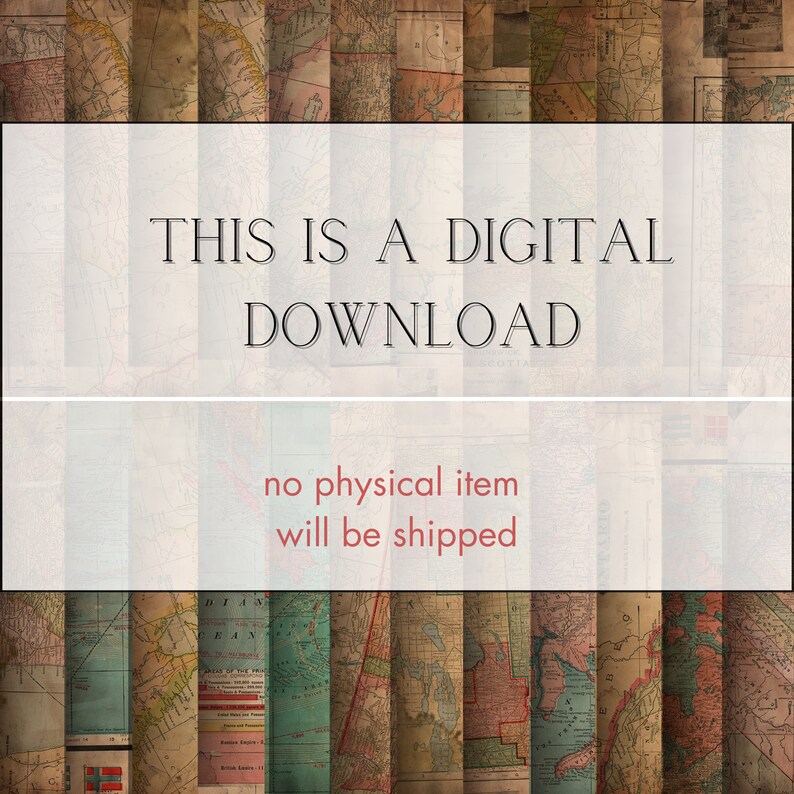 Vintage Maps Digital Paper Antique Maps Digital Paper Vintage Maps ...