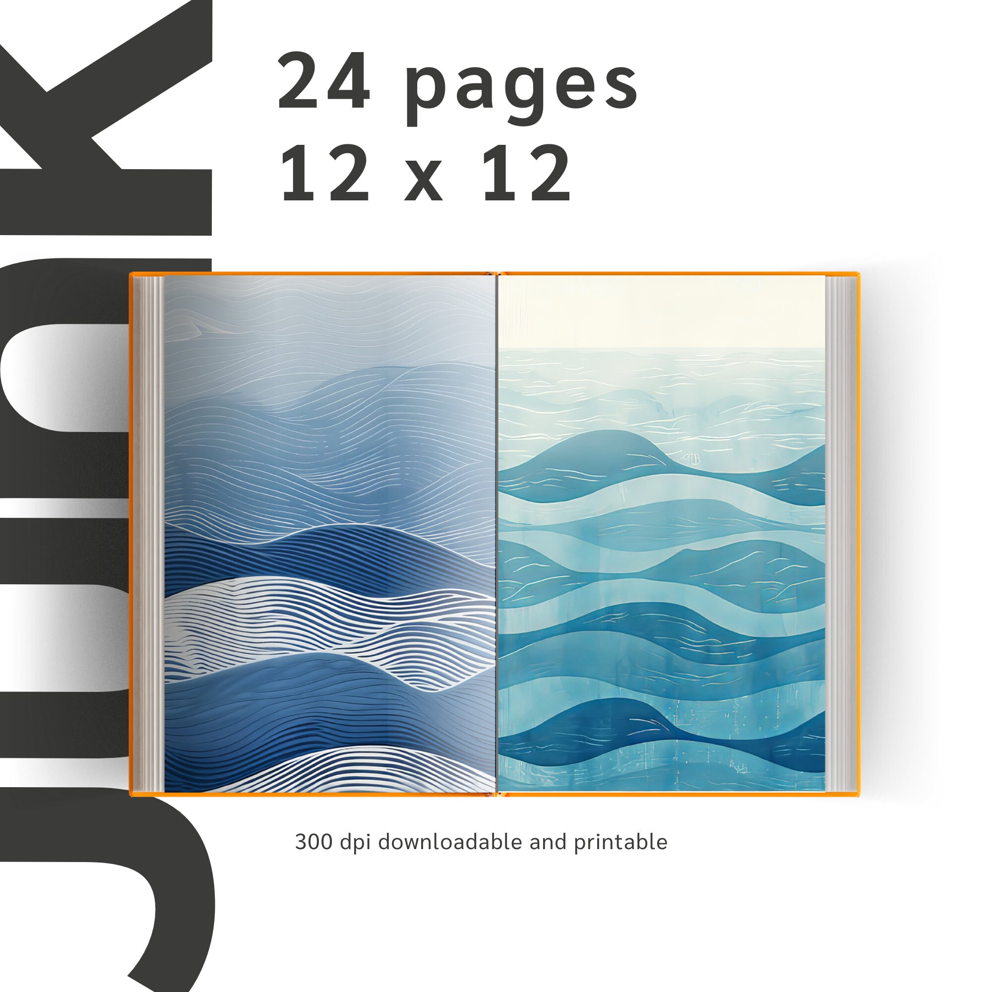 Ocean Waves Instant Download Water Paper Waves Seamless Waves Pattern ...