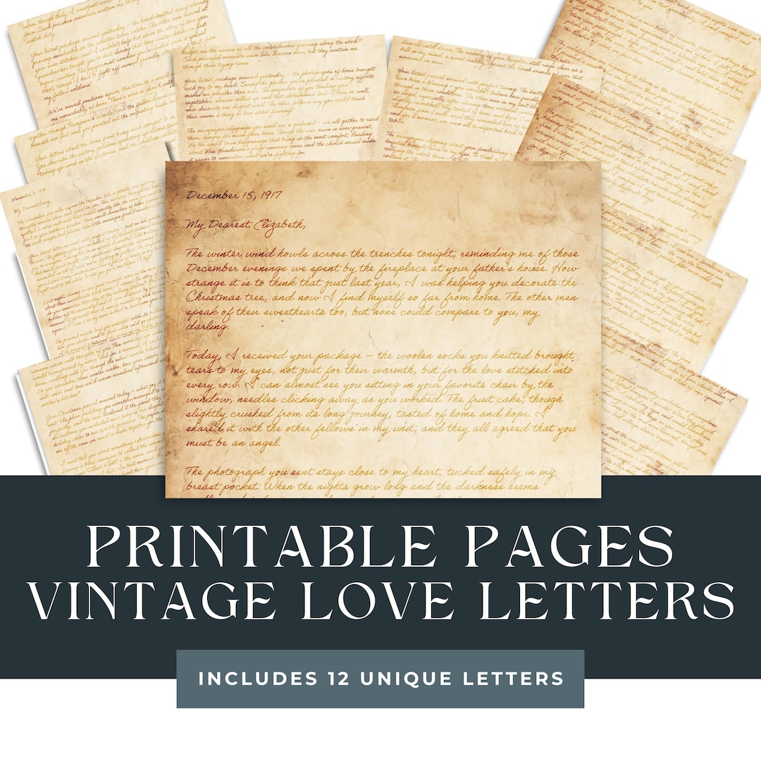 Old Love Letter | Vintage Love Letter | War Love Letter | 1918's Love ...