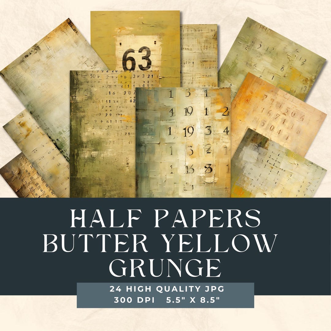 Half Paper Butter Yellow Texture, Vintage Texture Paper, Collage ...