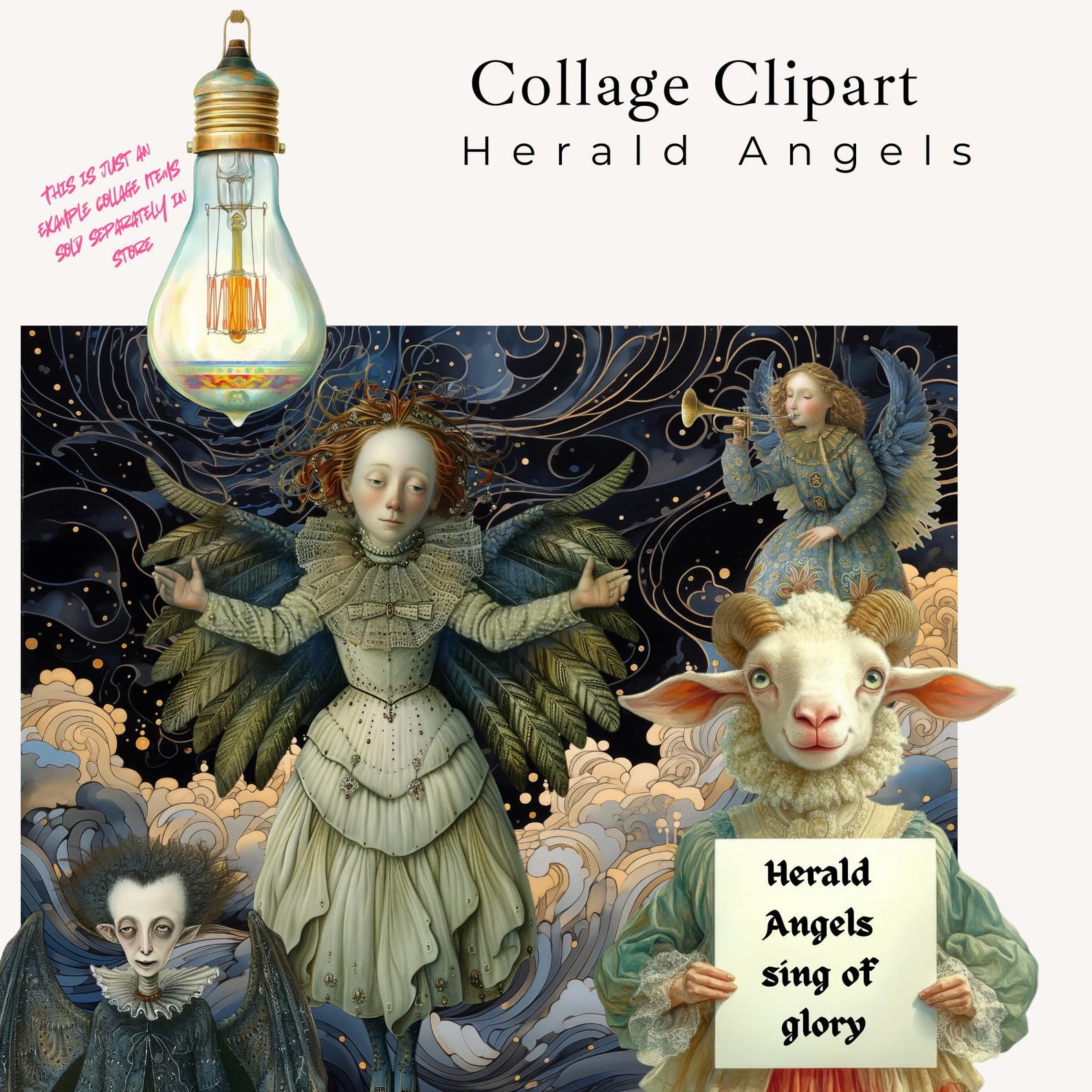 Whimsical Angel Paper Doll | Fussy Cut | Peculiar | Quirky People ...