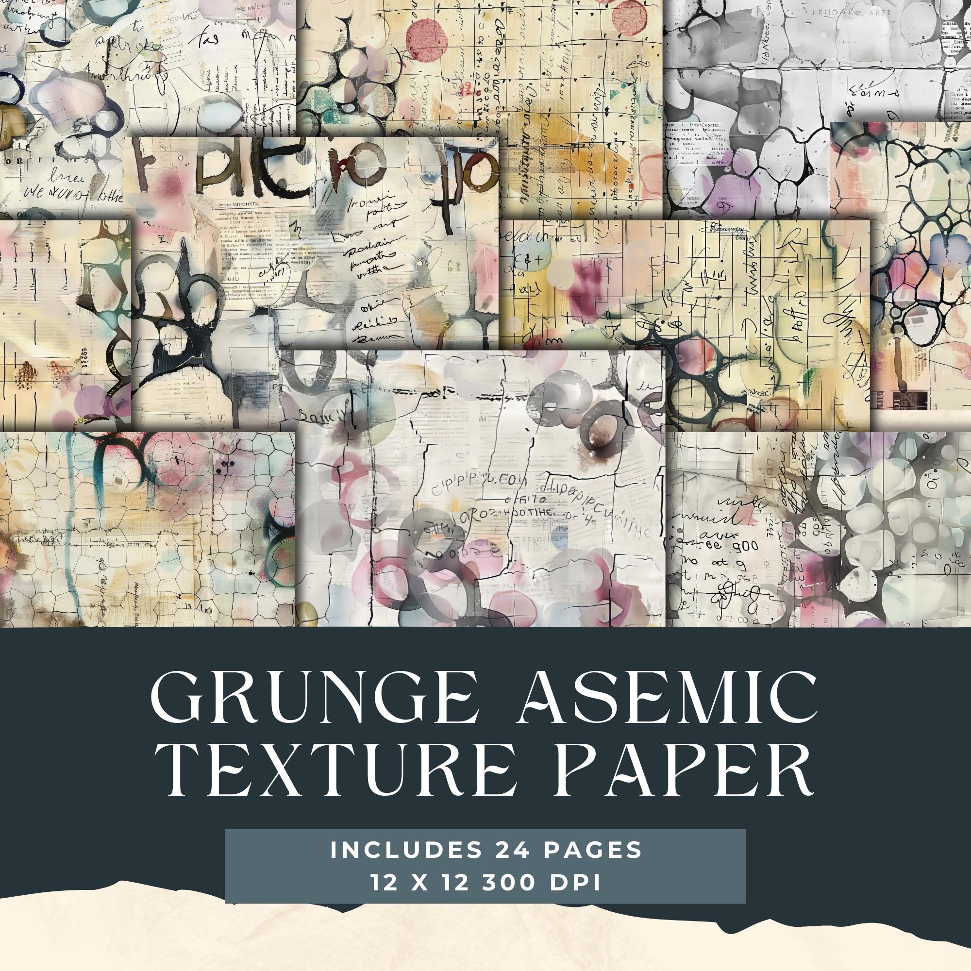 Urban Decay Collage Paper, Distressed Grunge Digital Papers, Abstract ...