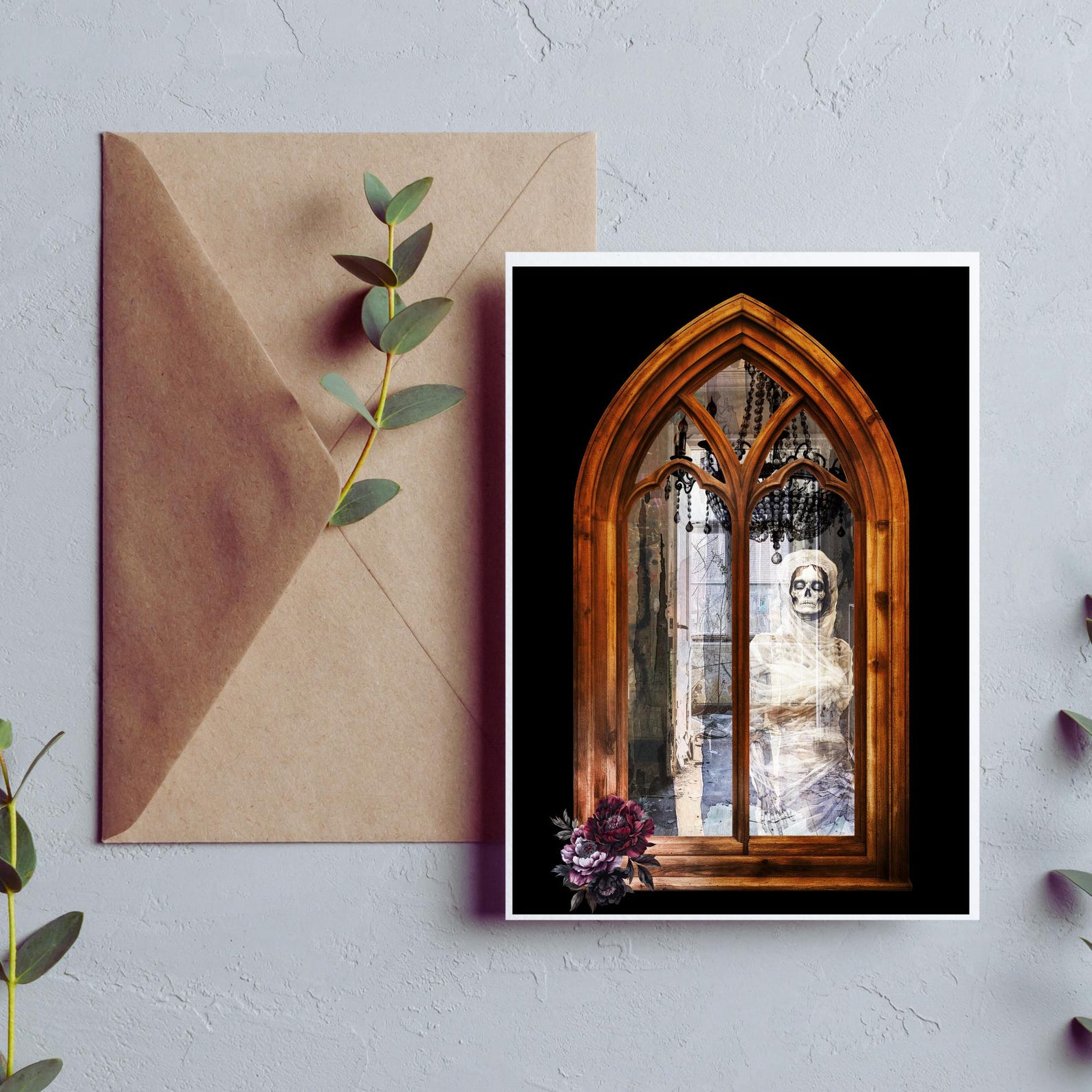 Spooky Halloween Clipart Scary Window Scene Ghosts in Windows Halloween ...