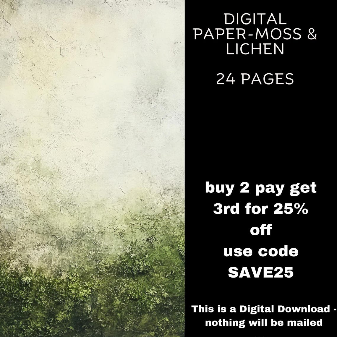 Moss and Lichen Texture Digital Paper Set (digital Download) - Etsy Canada