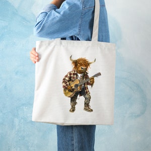 Highland Cow Rockstar Clipart | Highland Cow Png | Rockstar Watercolor ...