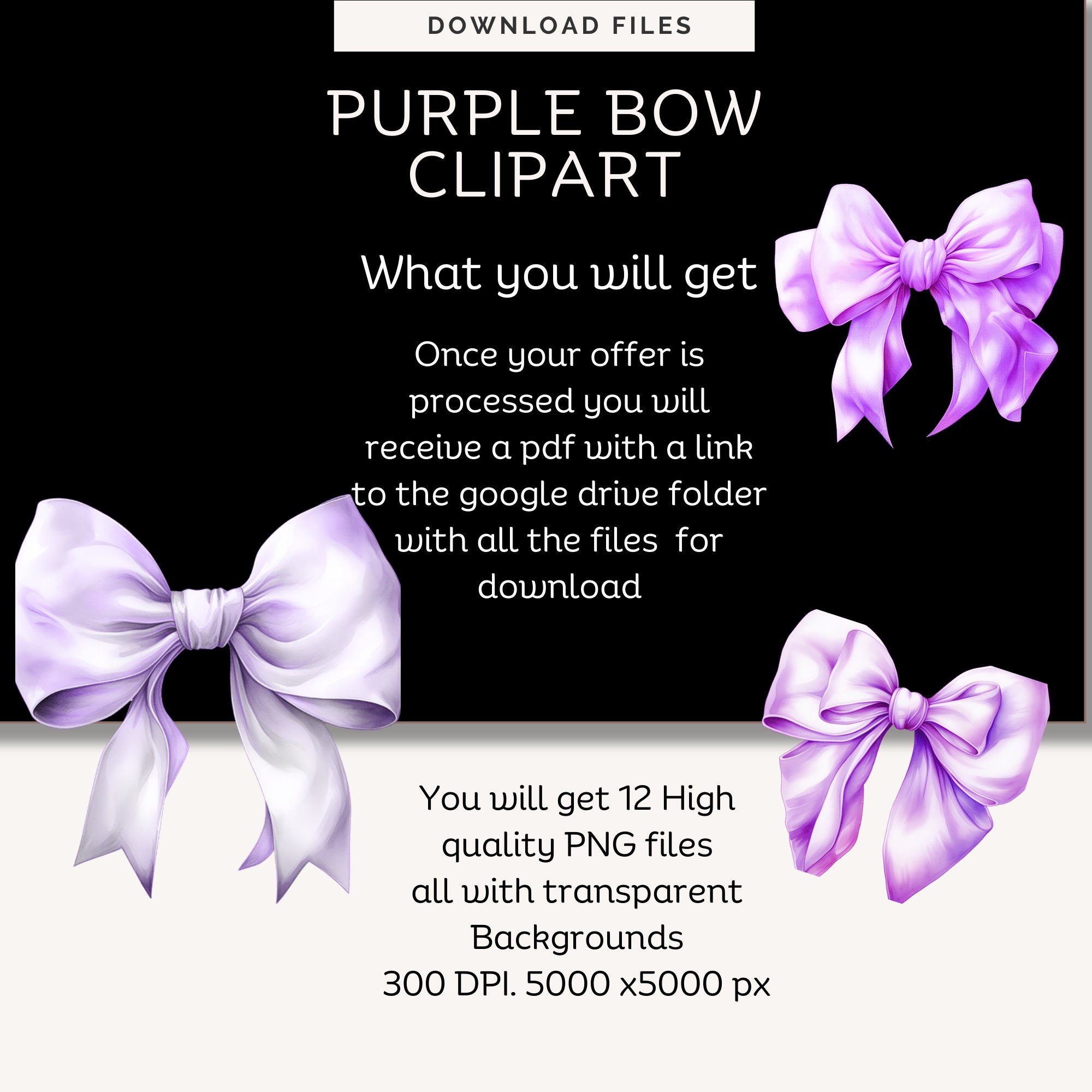 Watercolor Purple Bows lilac Clipart Bow Ribbon Bow Clip Art Gift ...