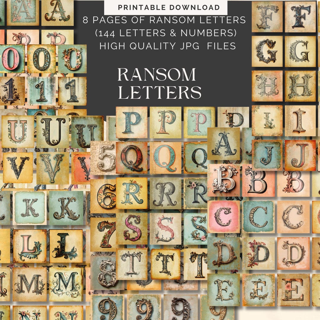 Printable Ransom Note Letters, Random Letters, Alphabet Letters ...