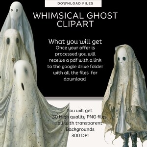 Whimsical Ghost Paper Doll | Fussy Cut | Collage Paper | Peculiar ...