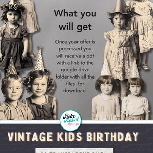 Vintage Birthday Children: 33 Png Images With Tansparent Backgrounds ...