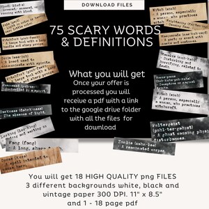 Halloween Phrases | Spooky Junk Journal Words | Digital Words ...