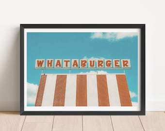 Whataburger Print, Texas Whataburger Wall Art, Longhorns, Aggies ...