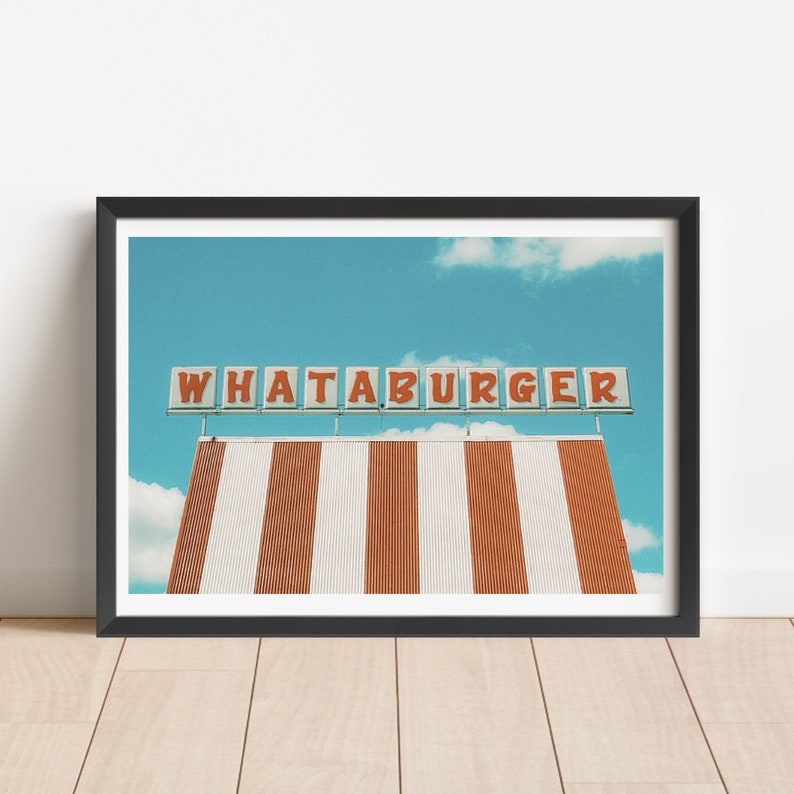 Vintage Whataburger, Texas Digital Art, Whataburger Gift, Kitchen Decor ...