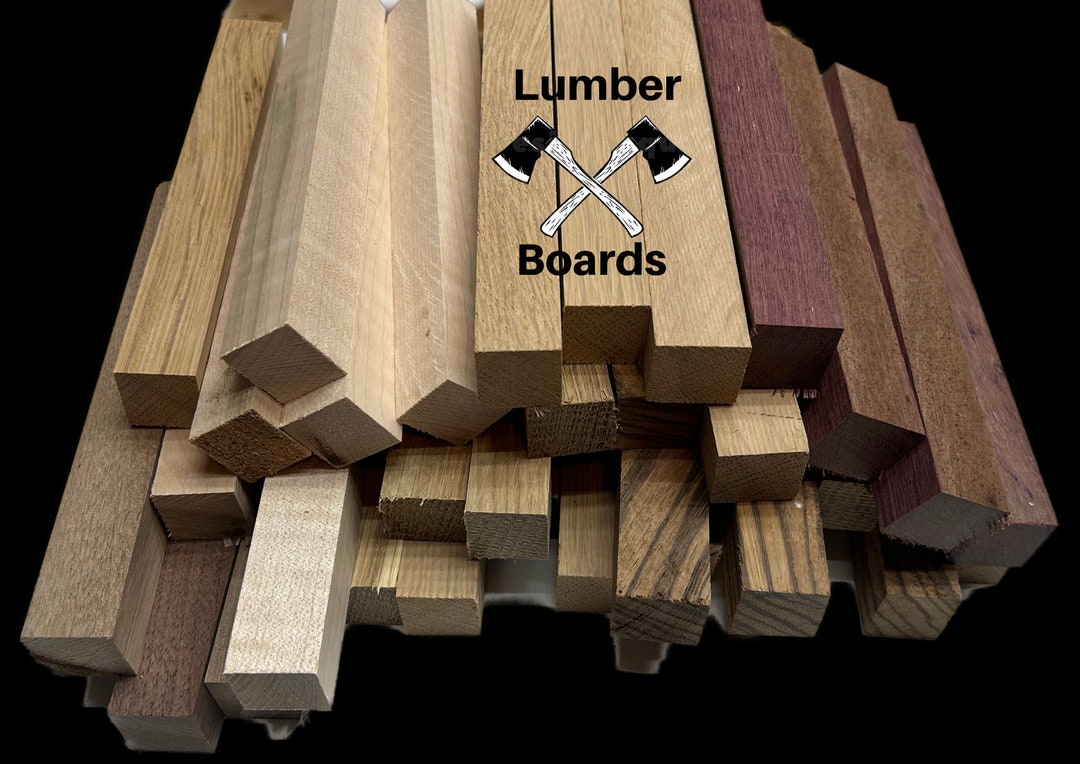 Wood Pen Blanks Assorted - 3/4" X 3/4" X 5 1/2”- 40 Pieces by Lumber ...