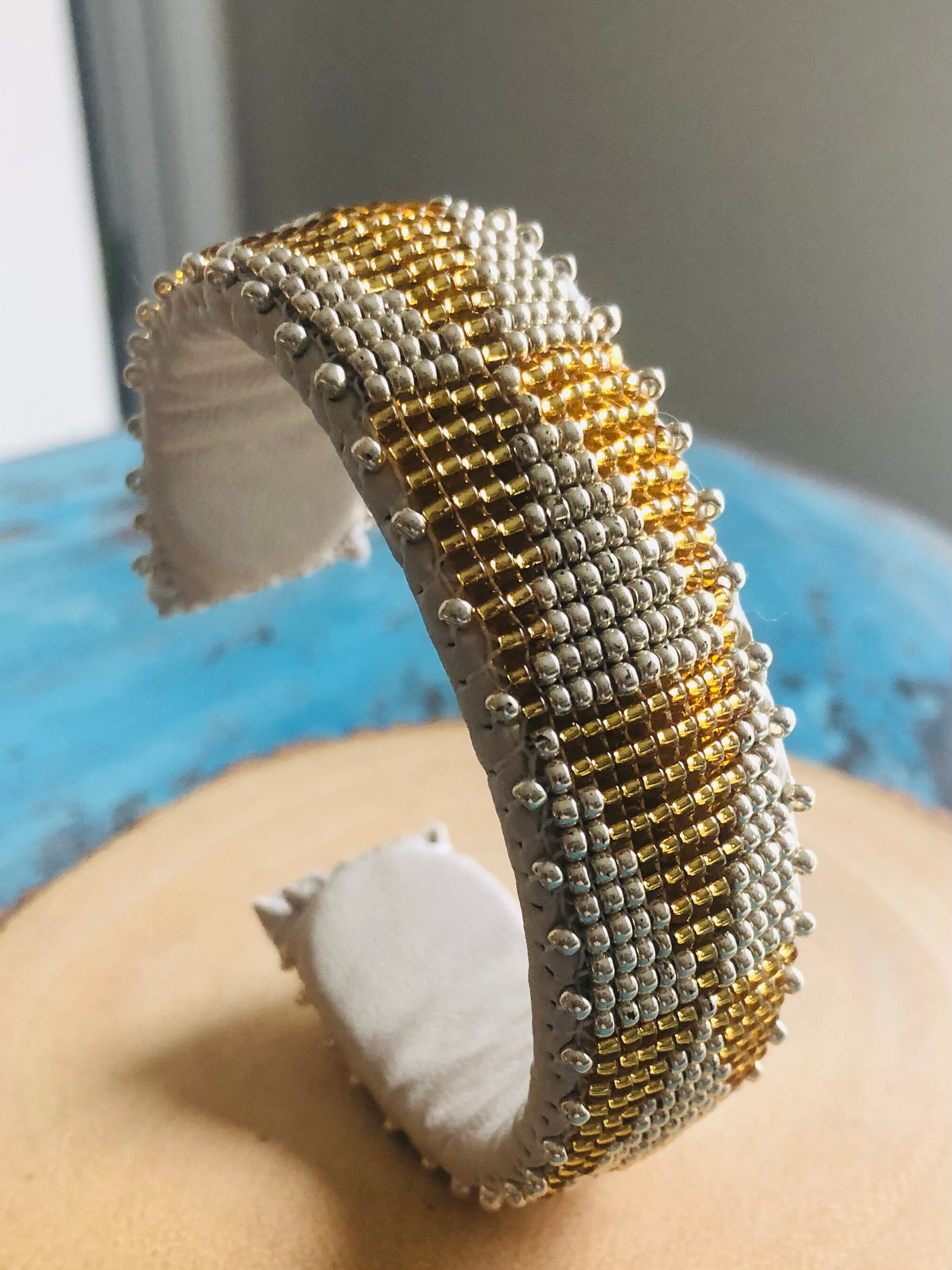 Beaded Cuff Bracelet Bohemian seed bead bracelet Beaded cuff | Etsy