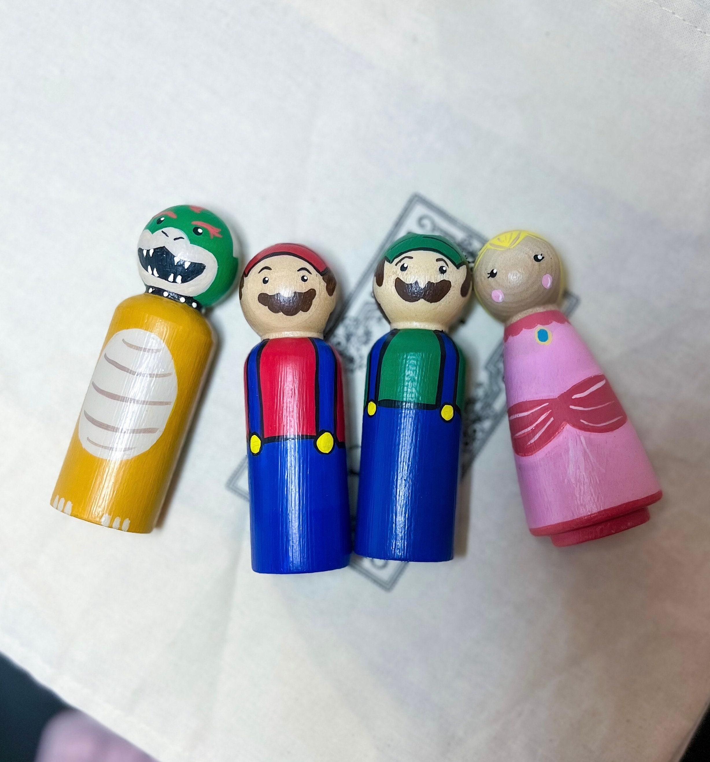 Super Mario Bros & Friends Inspired Peg Dolls Large - Etsy