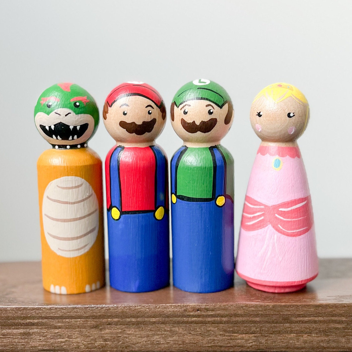 Super Mario Bros & Friends Inspired Peg Dolls Large - Etsy