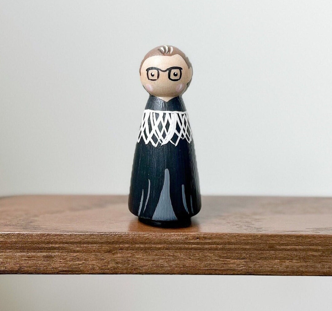 Ruth Bader Ginsburg Peg Doll, RBG International Women’s Day, Large - Etsy