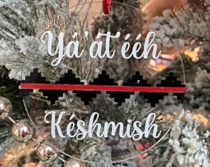 Navajo Merry Christmas Ornament / Yá’át’ééh Késhmish Ornament / Navajo ...