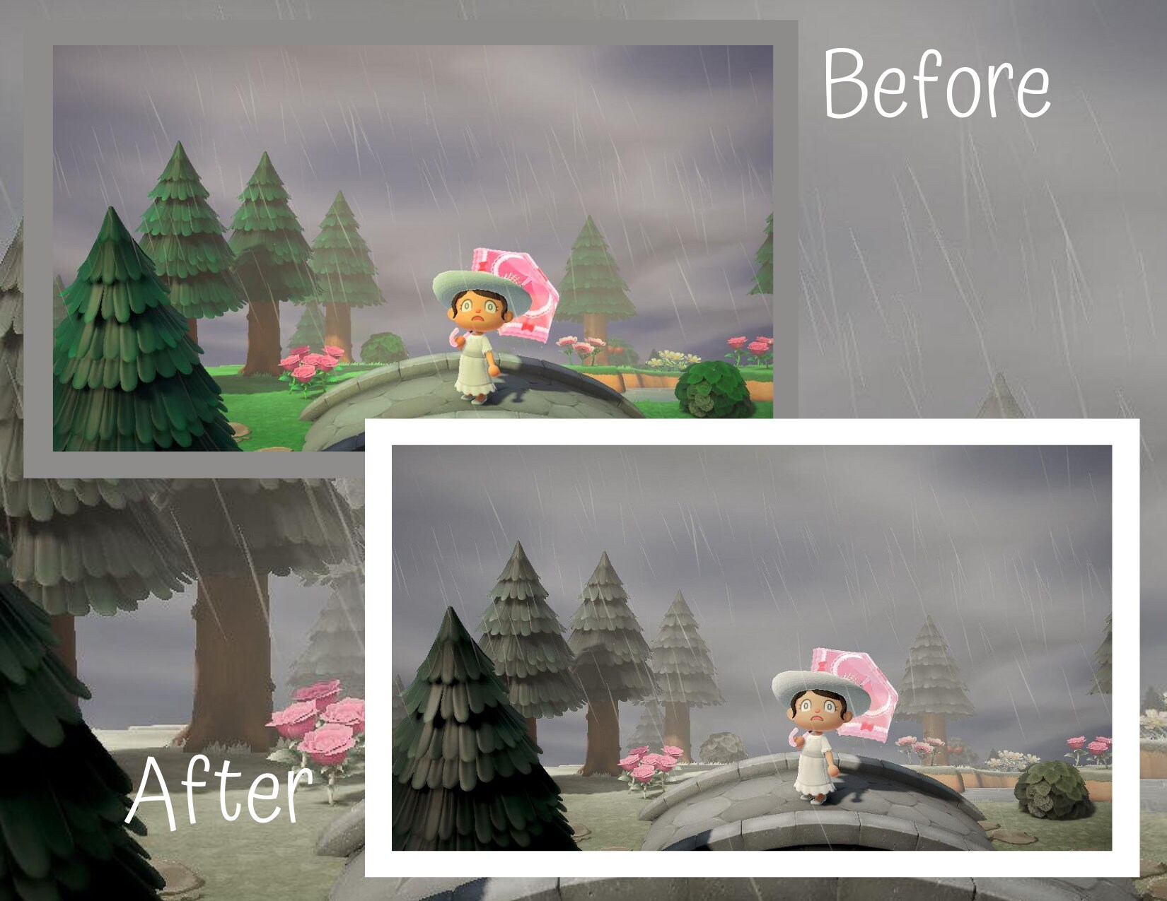 RAINY DAY Mobile Lightroom App desktop, Too Preset Animal Crossing New ...