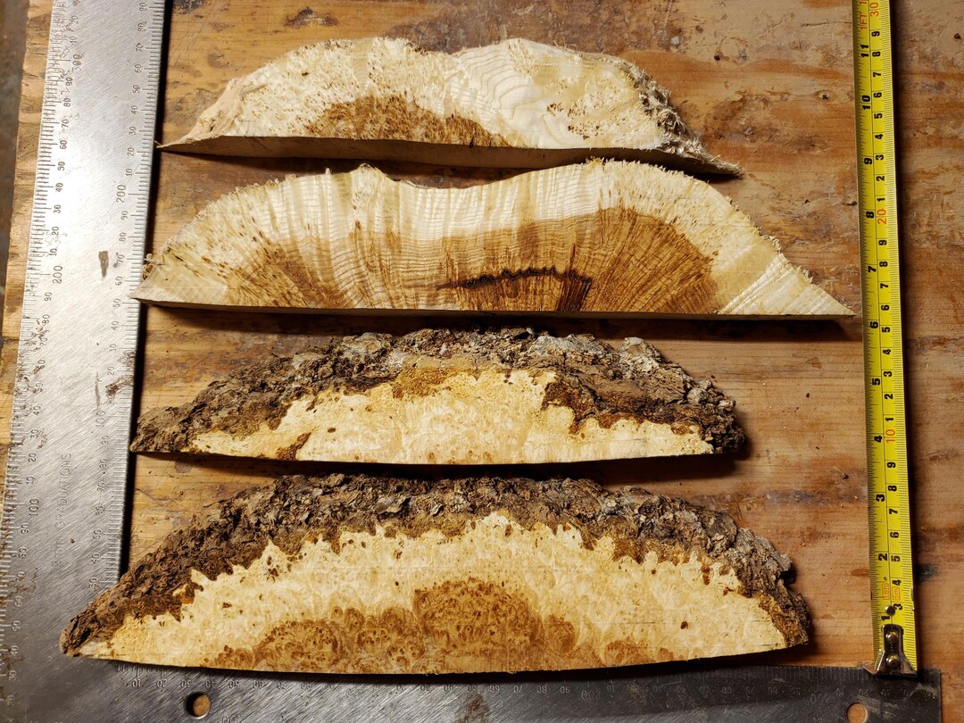 Knife Scales Slab Black Ash Burl BAB Live Edge Craftwood Wood Blank Art ...