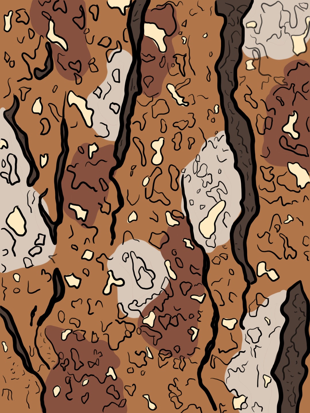 Abstract Pine Bark Digital Download, Nature Art, Natural, Illustration ...