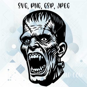 Frankenstein SVG for Silhouette, Cricut, Print and Cut, Laser Engrave ...