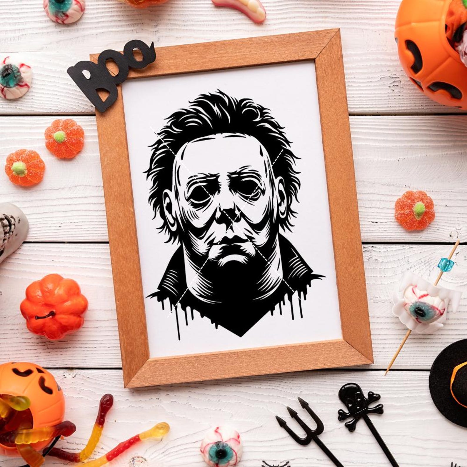 Michael Myers SVG for Silhouette, Cricut, Print and Cut, Laser Engrave ...