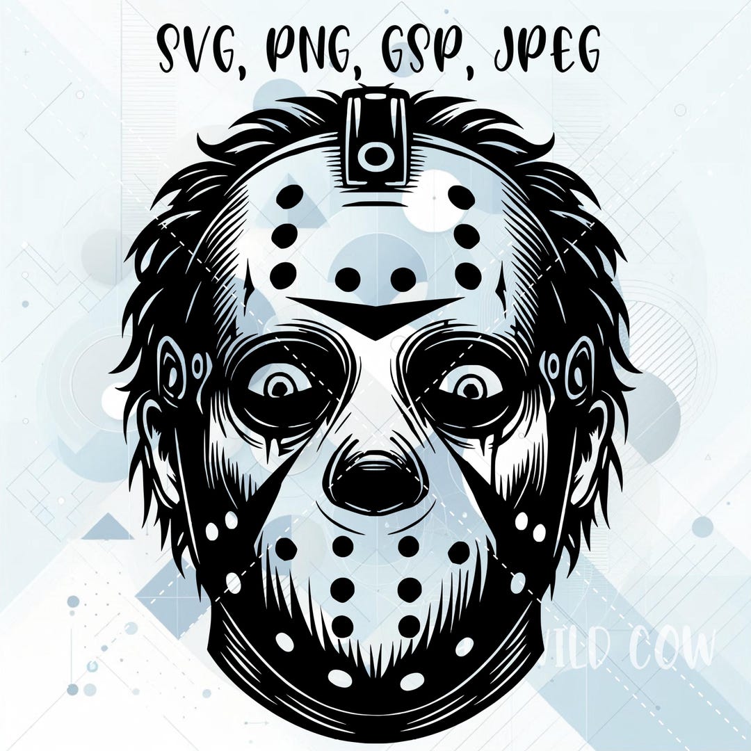 Jason Voorhees SVG for Silhouette, Cricut, Print and Cut, Laser Engrave ...
