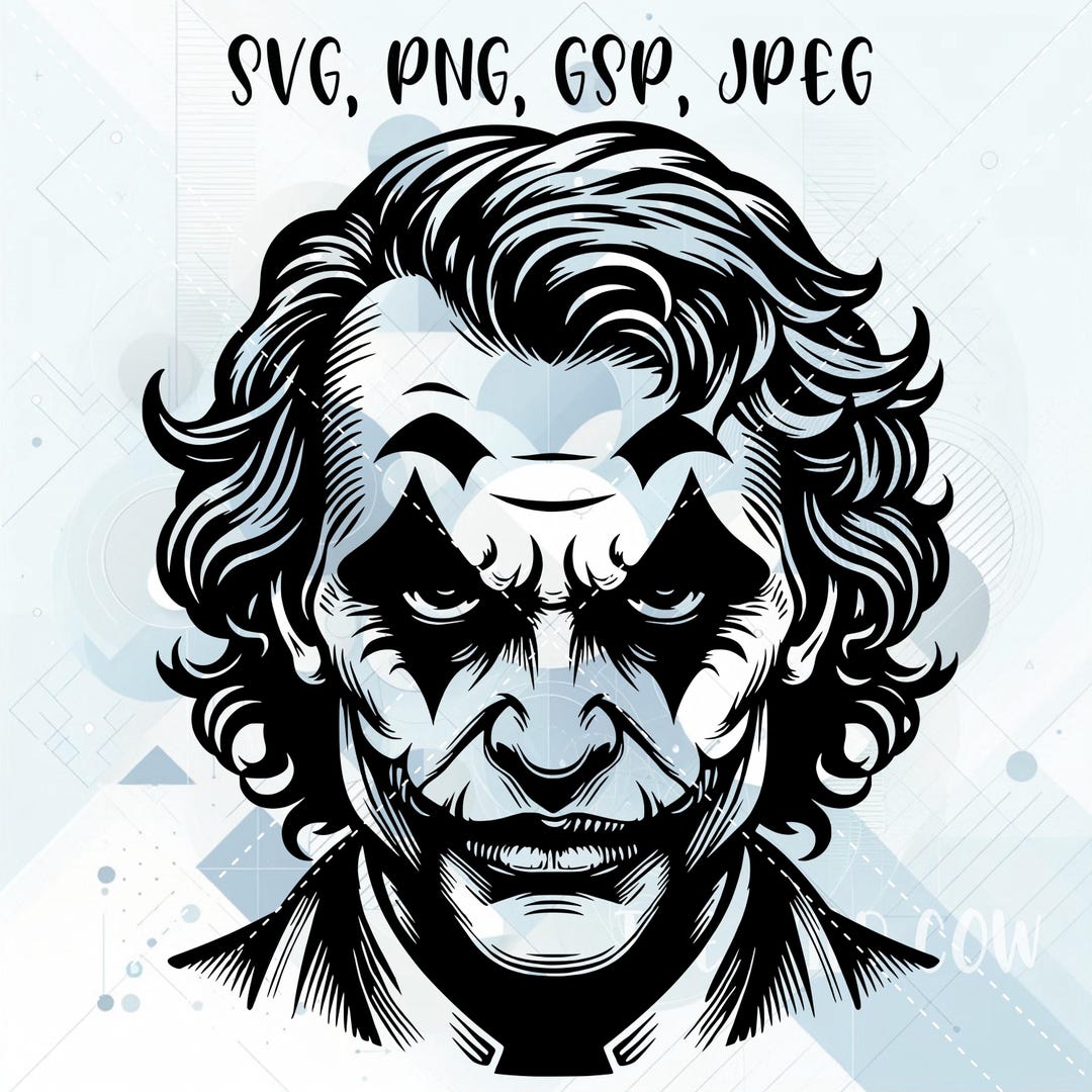 Joker SVG Digital Download for Silhouette, Cricut, Print and Cut, Laser ...