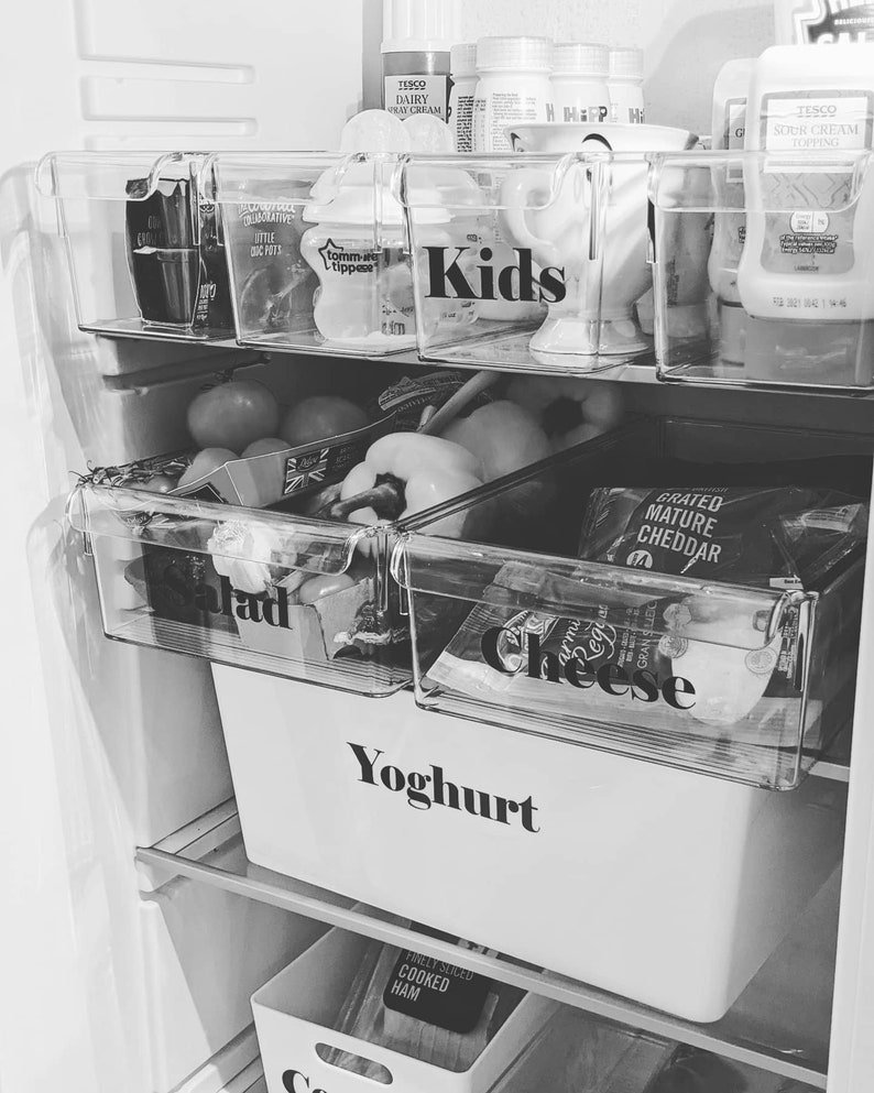 Fridge Labels Custom Organisation Labels Fridge Tray Labels | Etsy