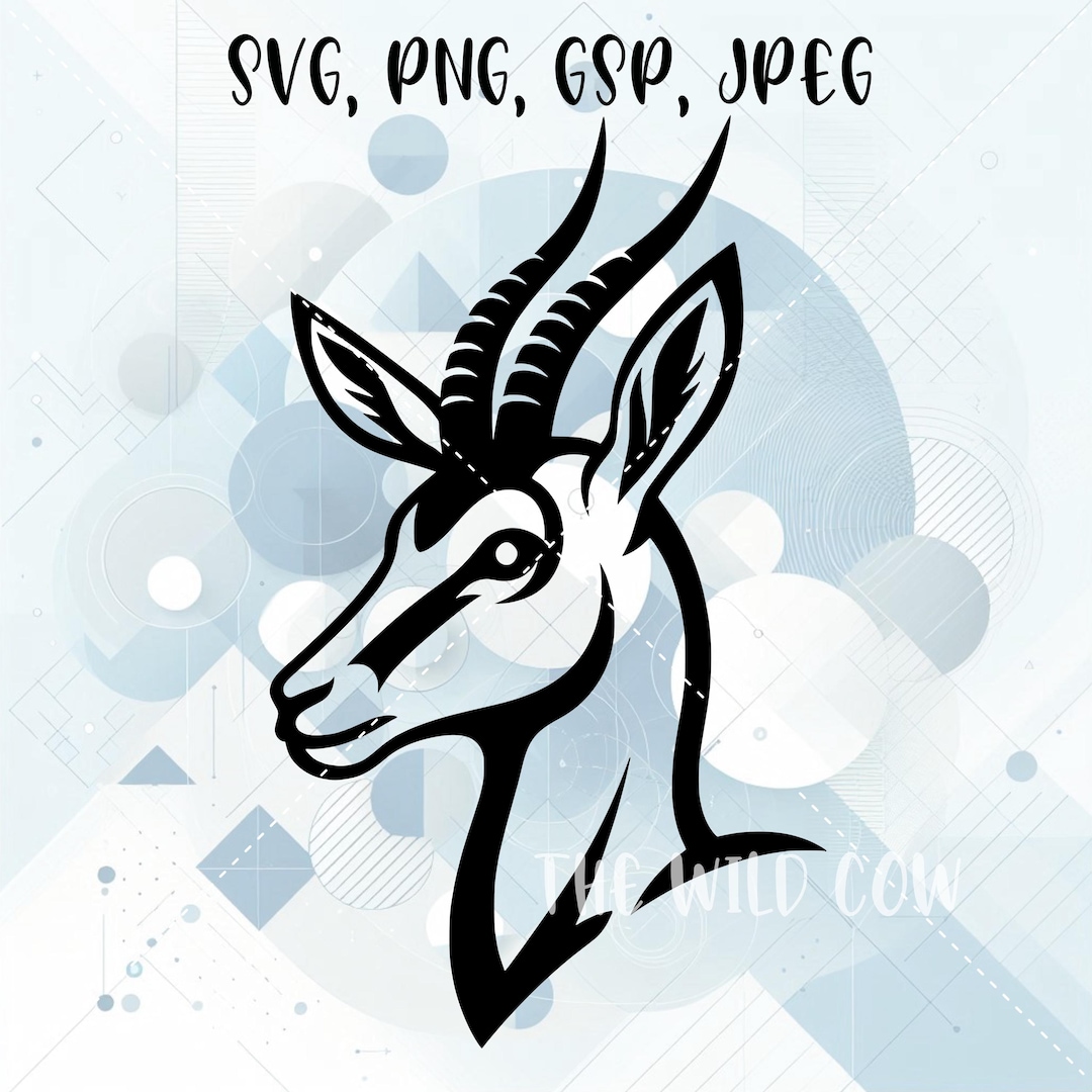 Gazelle Head SVG for Silhouette, Cricut, Print and Cut, Laser Engrave ...