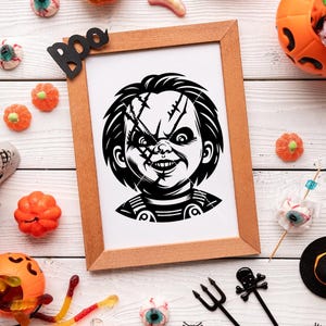 Chucky SVG for Silhouette, Cricut, Print and Cut, Laser Engrave, Vector ...