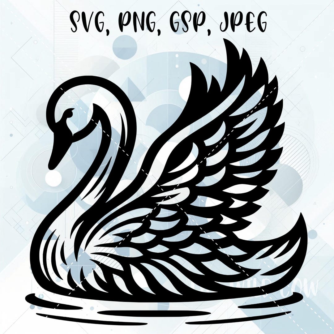 Swan SVG for Silhouette, Cricut, Print and Cut, Laser Engrave, Vector ...