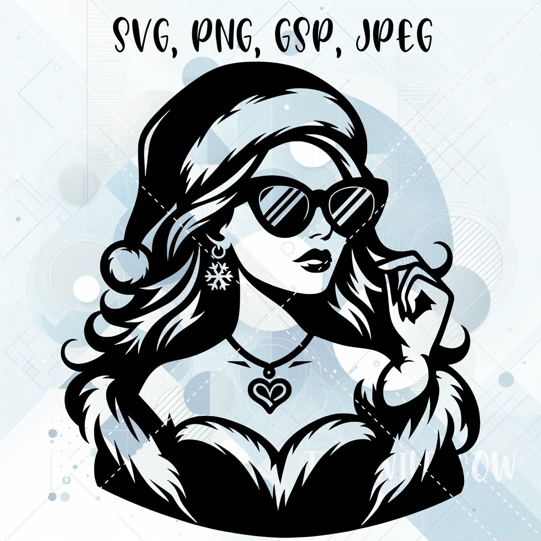 Mrs Clause SVG for Silhouette, Cricut, Print and Cut, Laser Engrave ...