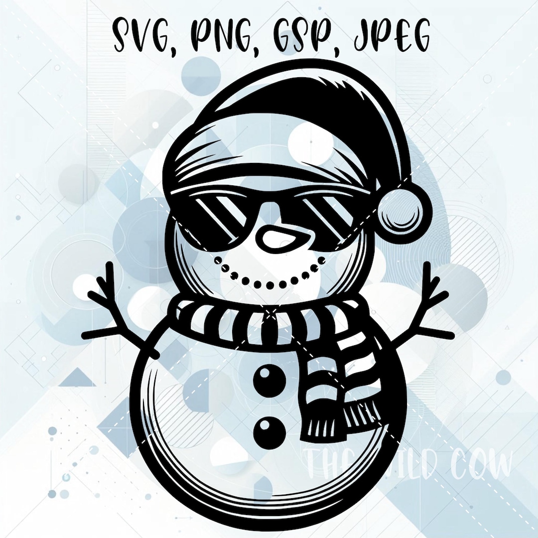 Snowman SVG for Silhouette, Cricut, Print and Cut, Laser Engrave ...