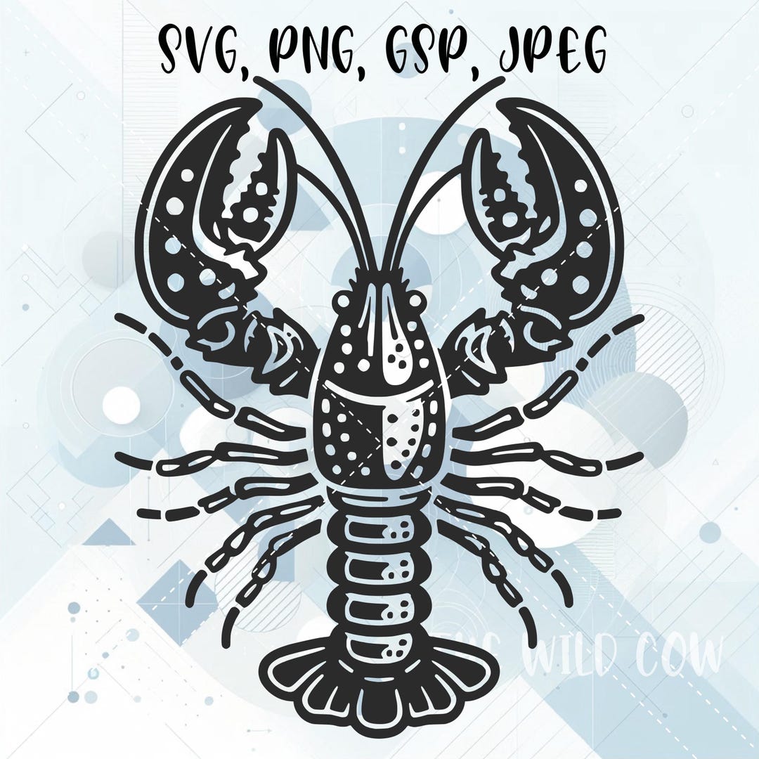 Lobster SVG for Silhouette, Cricut, Print and Cut, Laser Engrave ...
