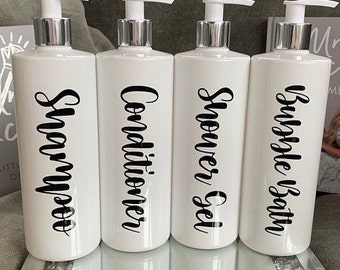 Shampoo and Conditioner Decals - Etsy
