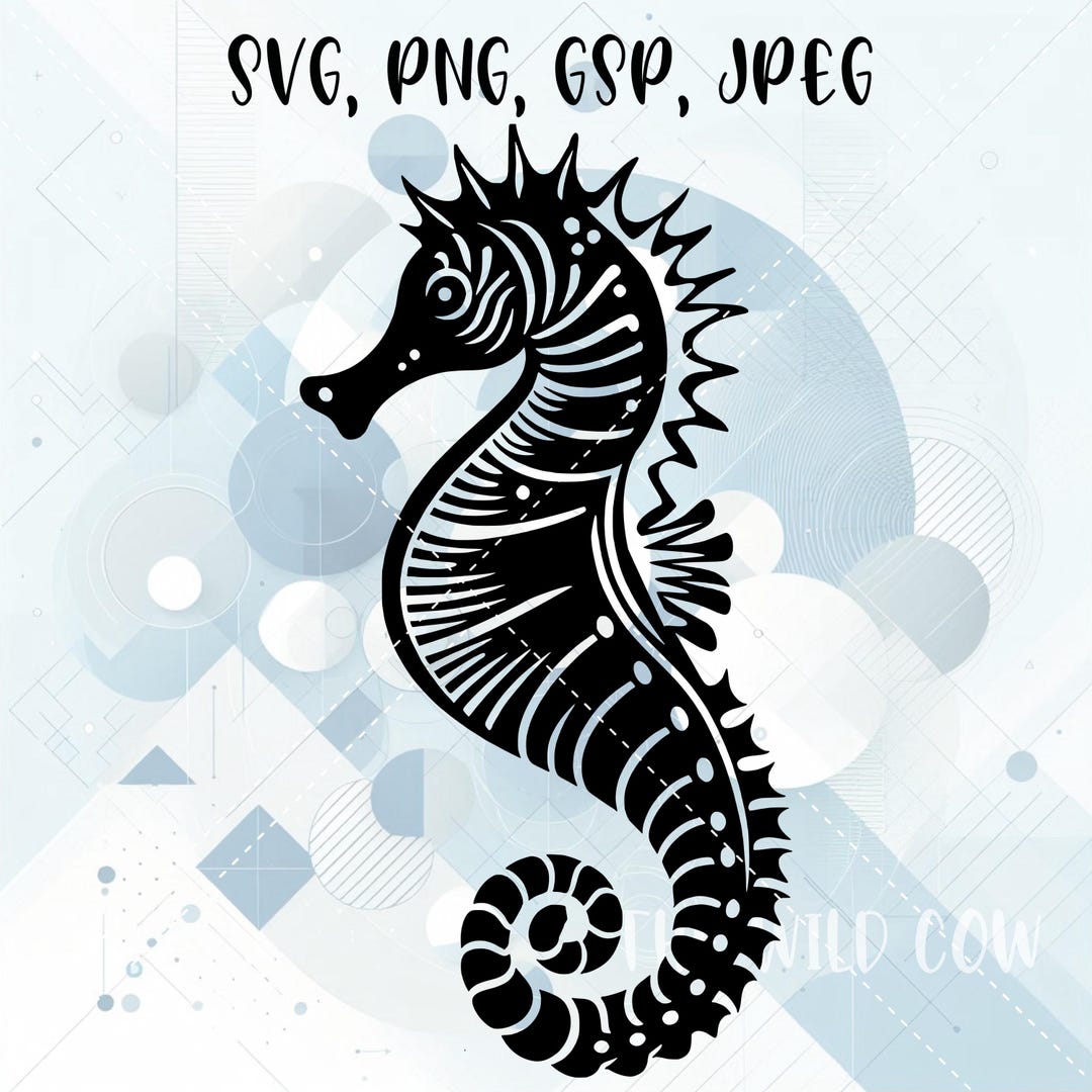 Seahorse SVG for Silhouette, Cricut, Print and Cut, Laser Engrave ...