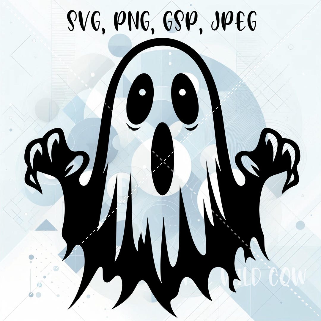 Ghost SVG for Silhouette, Cricut, Print and Cut, Laser Engrave, Vector ...