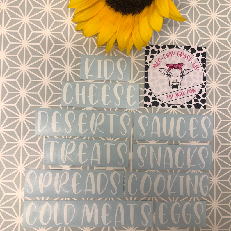 Fridge Labels Custom Organisation Labels Fridge Tray Labels | Etsy