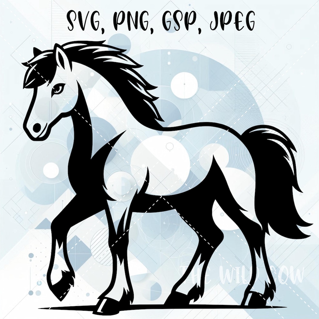 Horse SVG for Silhouette, Cricut, Print and Cut, Laser Engrave, Vector ...