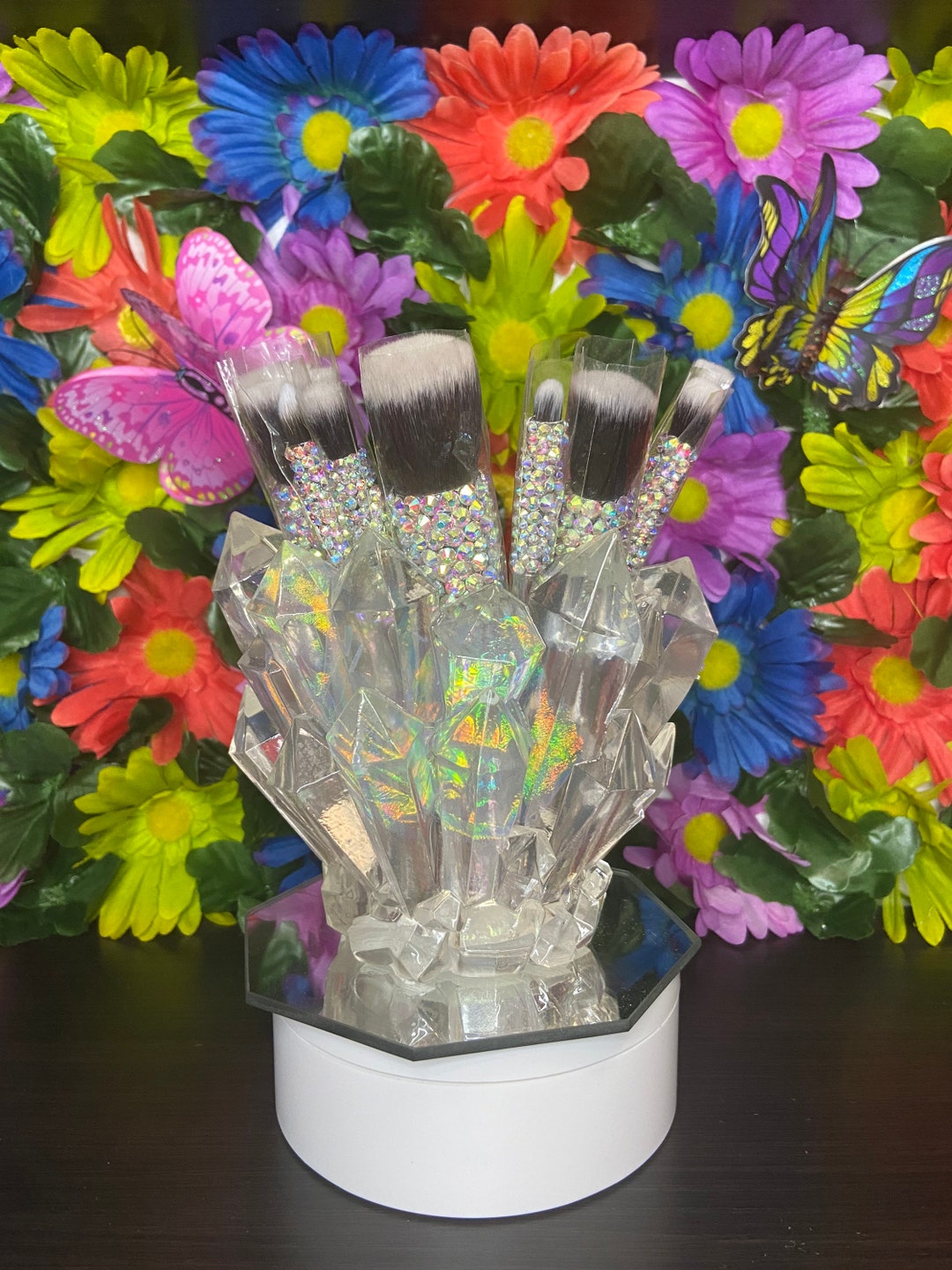 Crystal Brushes Makeup Custom Crystal Makeup Brushes Set - Etsy