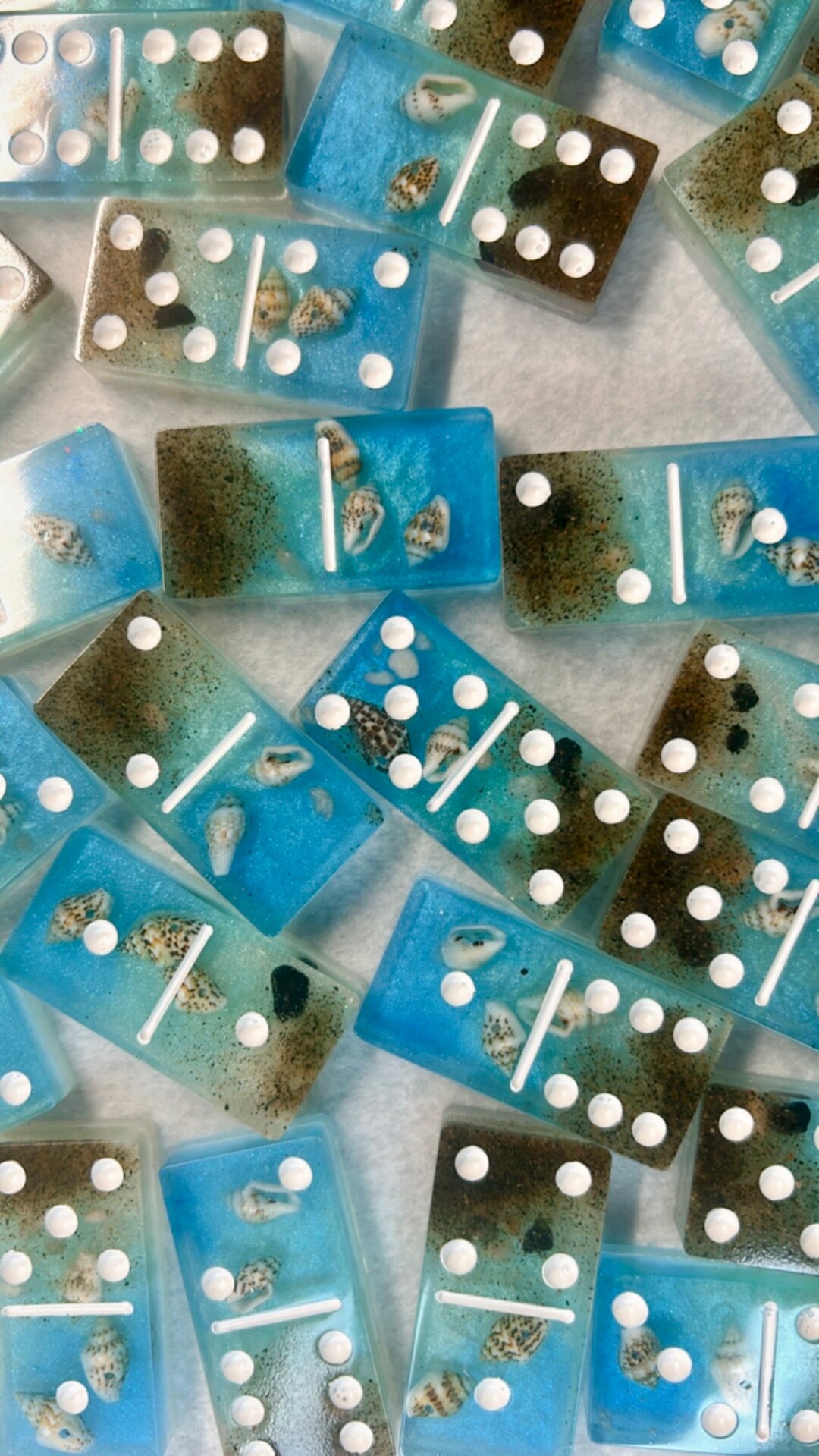 Ocean Dominoes Sea and Sand Dominoes Relax Energy Resin Dominos Sea ...