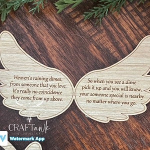 Dimes From Heaven Memorial Christmas Ornament- SVG - Laser Cut File ...
