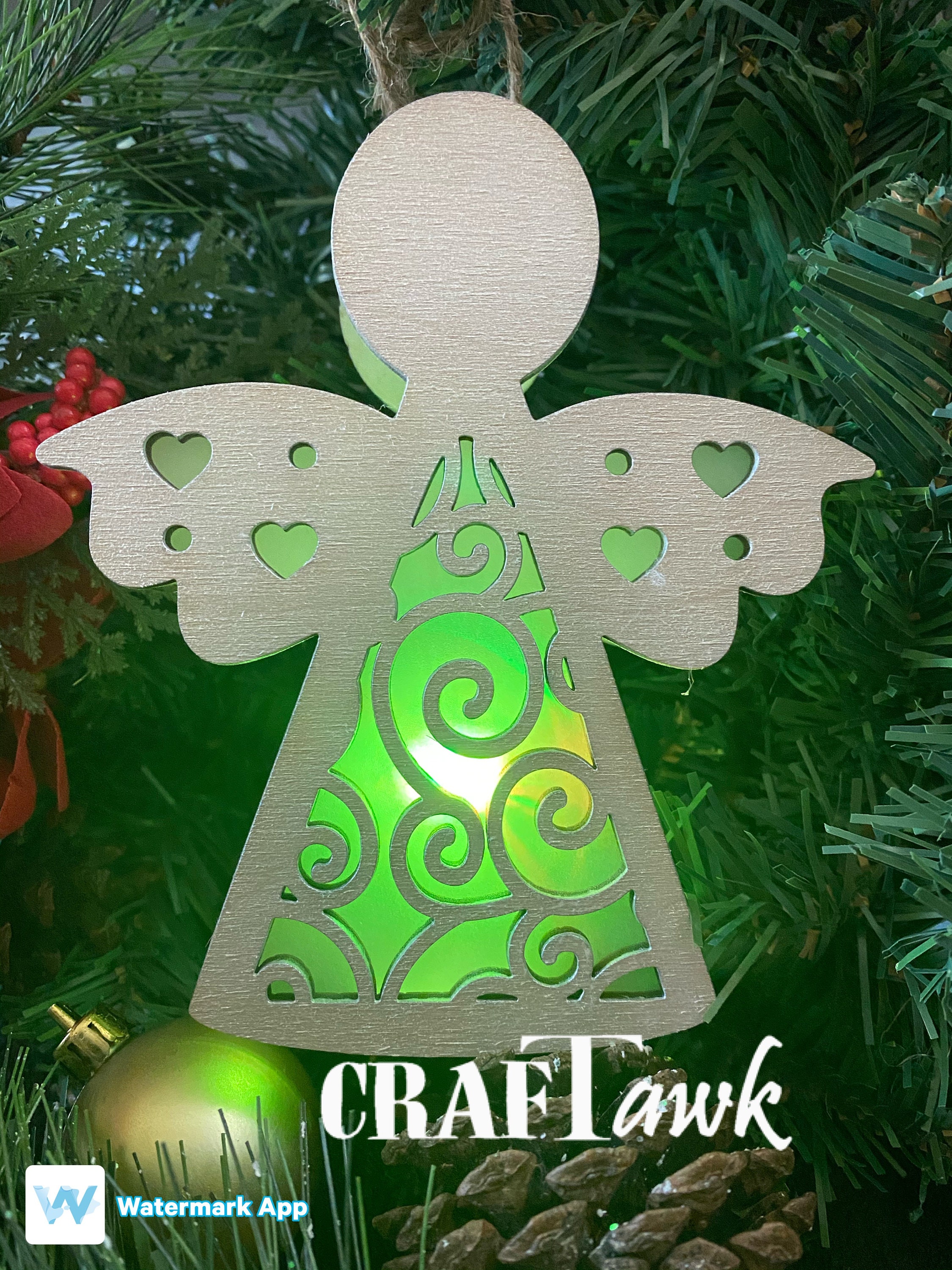 Light up Angel Christmas Ornament- SVG - Laser Cut File - INSTANT ...