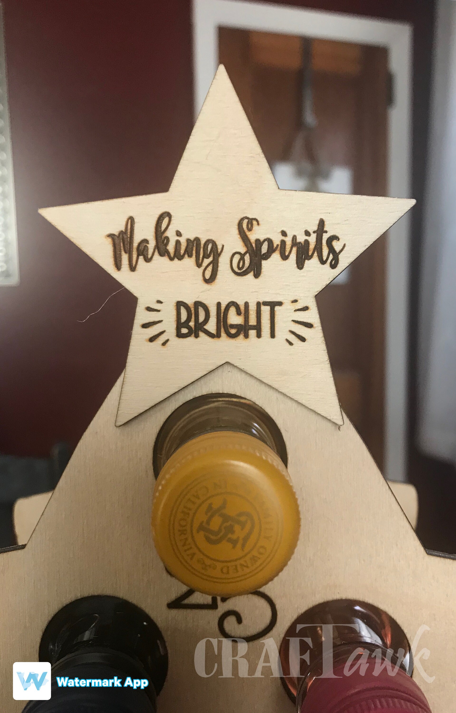 Advent Christmas Countdown Wine Tree SVG Laser Cut File - Etsy